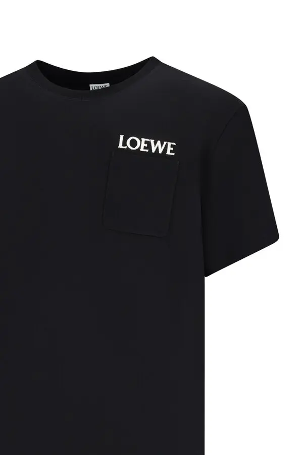 Loewe Logo Embroidered Crewneck T-shirt