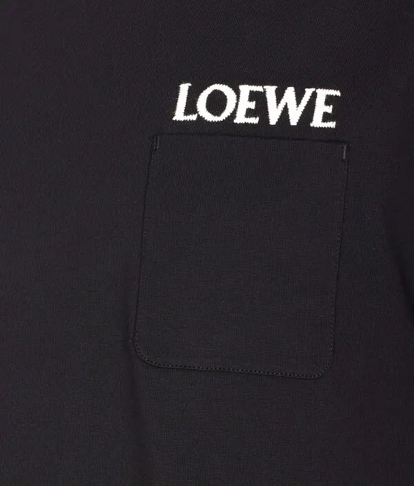 Loewe Logo Embroidered Crewneck T-shirt