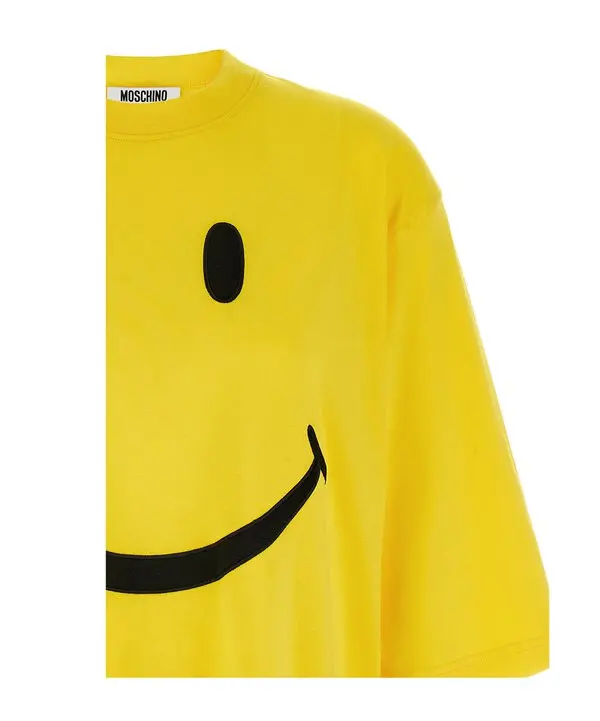 Moschino Smiley Face Jersey T-shirt - Yellow