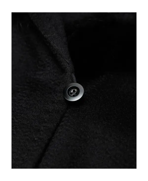Max Mara Lace-up Hooded Coat - Black