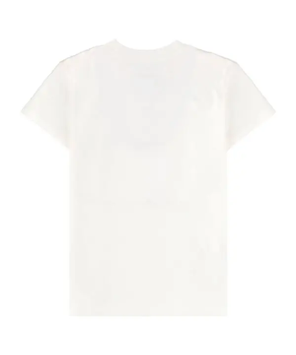 MAISON MARGIELA Short Sleeve Crewneck T-shirt With Numeric Signature Patch - White