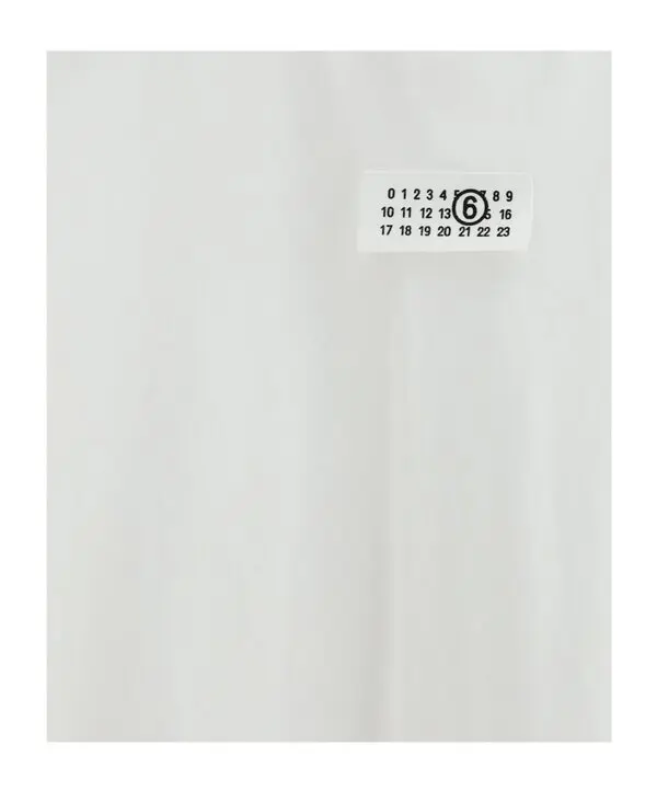 MAISON MARGIELA Short Sleeve Crewneck T-shirt With Numeric Signature Patch - White