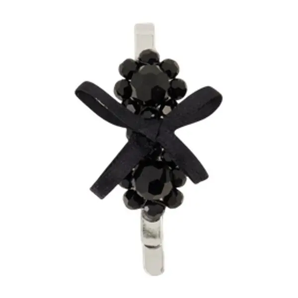 Simone Rocha Beaded Flower Hair Clip - Black