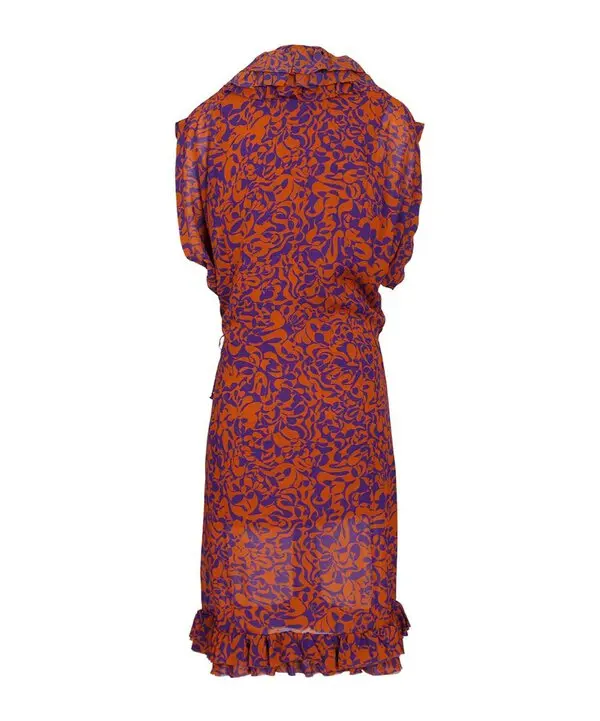Dries Van Noten Ruffled Printed Midi Dress