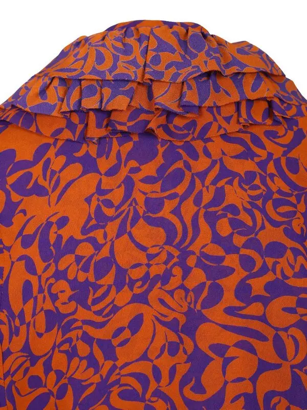 Dries Van Noten Ruffled Printed Midi Dress
