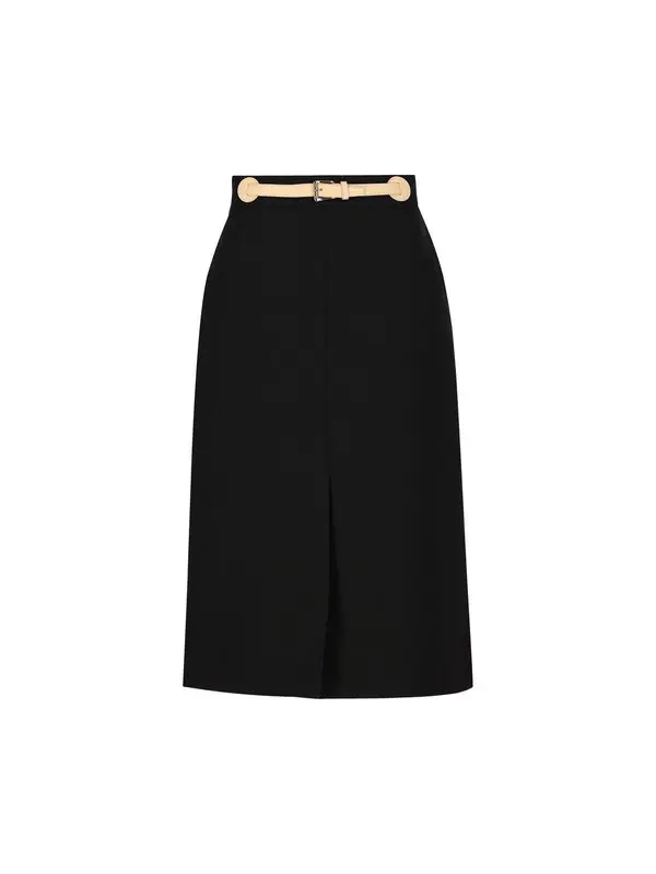 Valentino Garavani Belted Front Slit Skirt - No