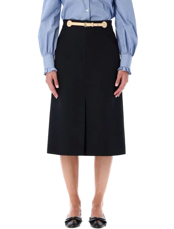 Valentino Garavani Belted Front Slit Skirt - No