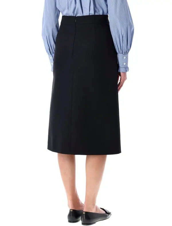 Valentino Garavani Belted Front Slit Skirt - No