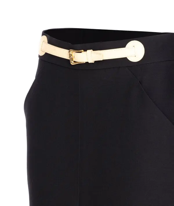 Valentino Garavani Belted Front Slit Skirt - No