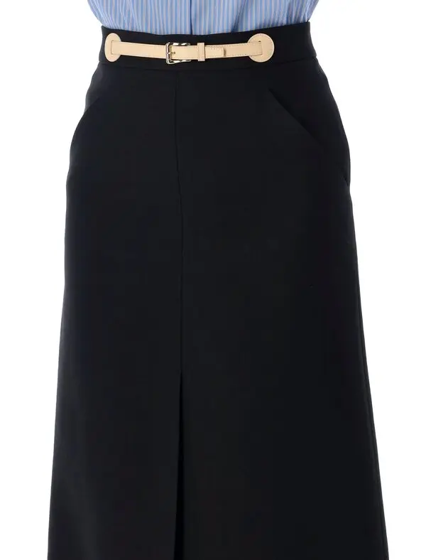Valentino Garavani Belted Front Slit Skirt - No