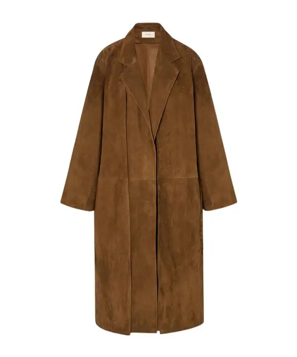 THE ROW Serenis Detachable Collar Coat - Auburn