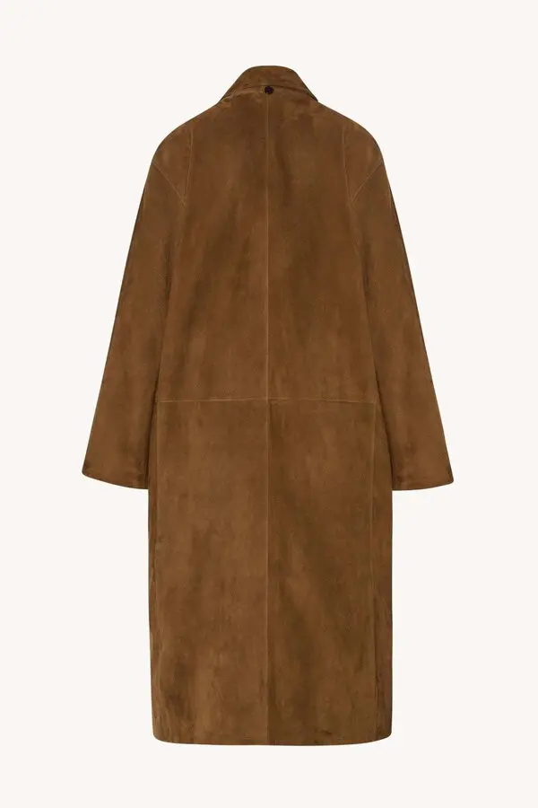 THE ROW Serenis Detachable Collar Coat - Auburn