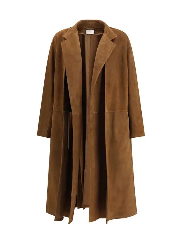 THE ROW Serenis Detachable Collar Coat - Auburn
