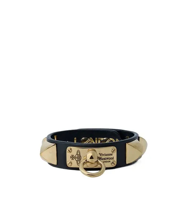VIVIENNE WESTWOOD Polly Logo Engraved Bracelet - Black