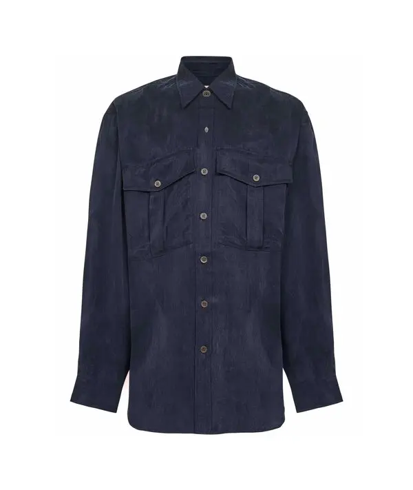 Dries Van Noten Long-sleeved Straight-hem Shirt - Black