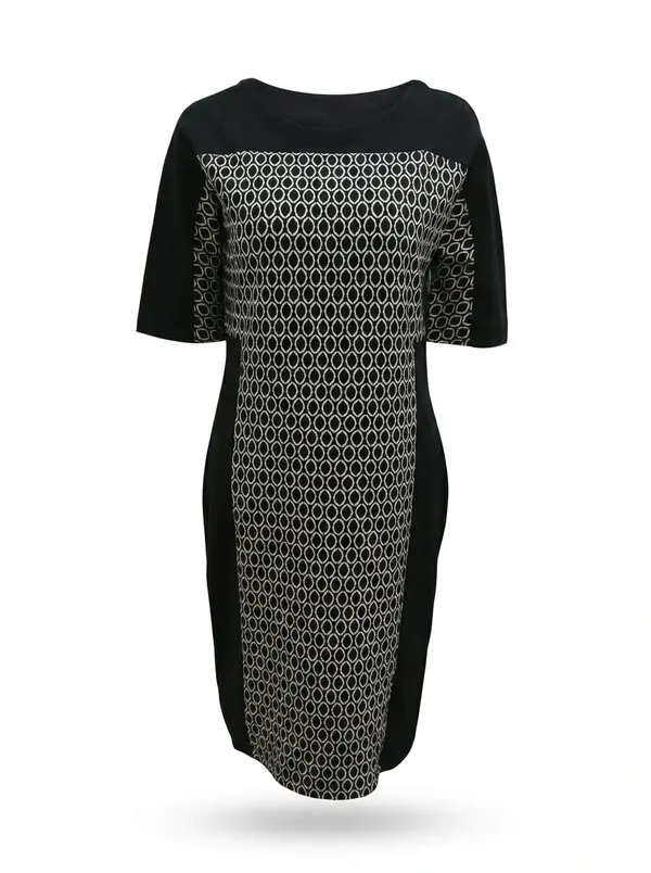 Max Mara Round Neck Dress With Geometric Print