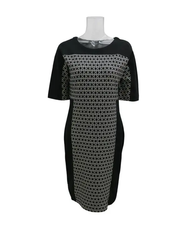 Max Mara Round Neck Dress With Geometric Print