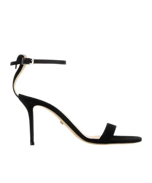 MACHMACH Crystal Bow Ankle Strap Stiletto Sandals