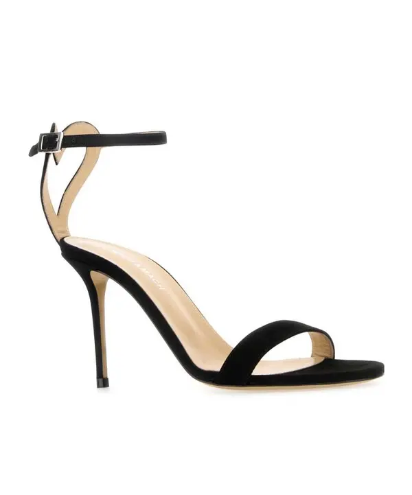 MACHMACH Crystal Bow Ankle Strap Stiletto Sandals