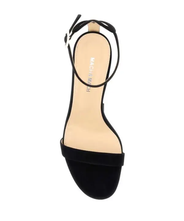 MACHMACH Crystal Bow Ankle Strap Stiletto Sandals