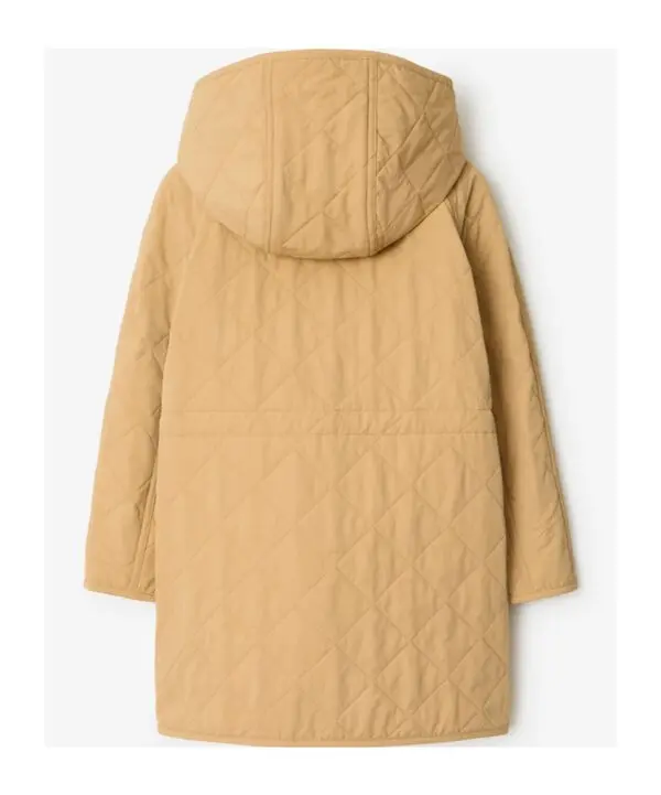 Burberry Equestrian Knight-embroidered Quilted Coat