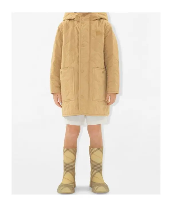 Burberry Equestrian Knight-embroidered Quilted Coat