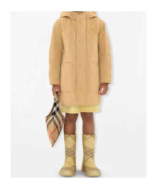 Burberry Equestrian Knight-embroidered Quilted Coat