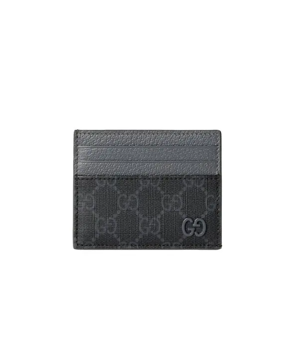 Gucci Monogrammed Card Holder - Black