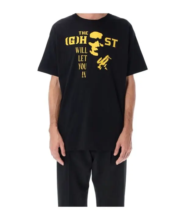 Raf Simons Slogan-print Short-sleeved T-shirt - Black