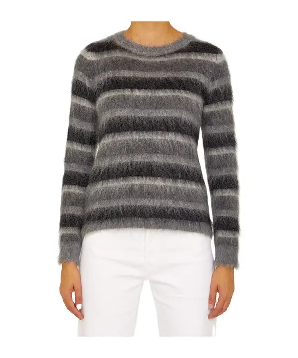 Max Mara Striped Round Neck Pullover