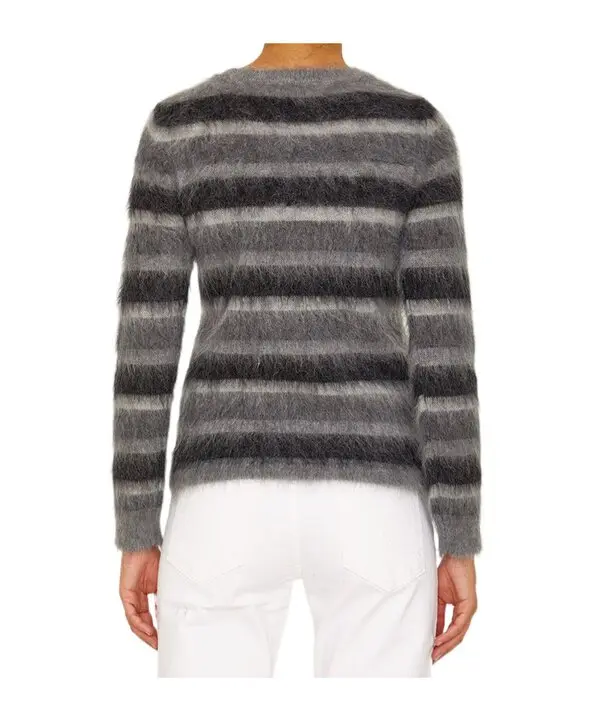 Max Mara Striped Round Neck Pullover