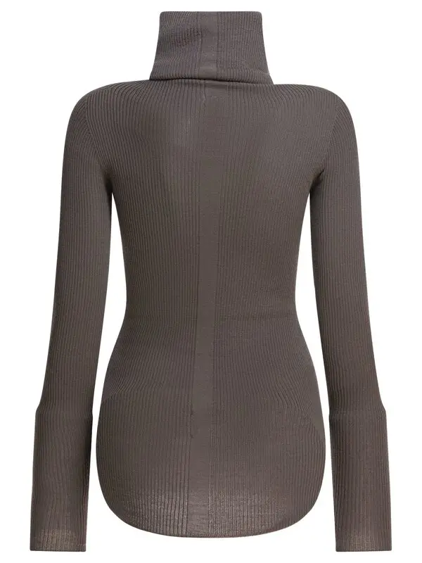 Rick Owens Ribbed Knit Turtleneck Sweater