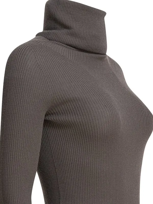Rick Owens Ribbed Knit Turtleneck Sweater