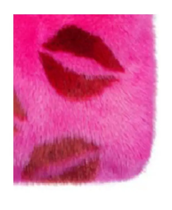 Simonette Ravizza Faux Fur Kiss Print Mini Bag - Pink