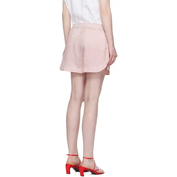 Stella McCartney Striped Silk Shorts - Pink