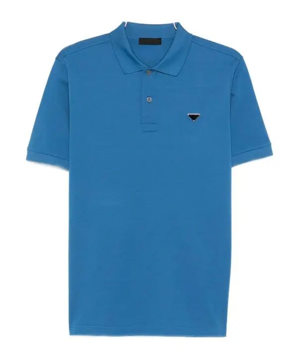 Prada Logo Plaque Short-sleeved Polo Shirt