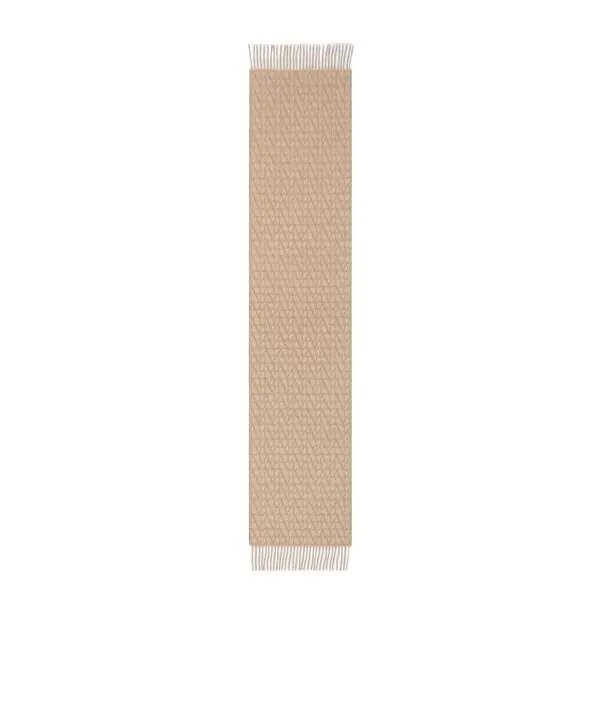 Valentino Garavani Toile Iconographe Fringed Edge Scarf - Beige