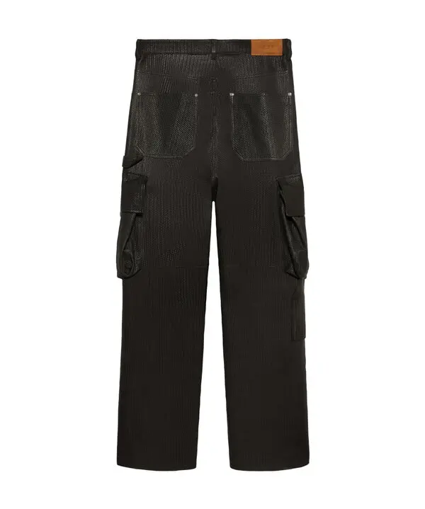 1989 STUDIO Intreccio Leather Cargo Pants