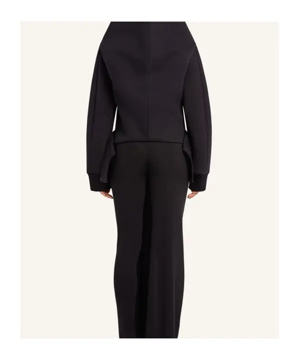 COURREGES Zip-up Hooded Cocoon Jacket - Black