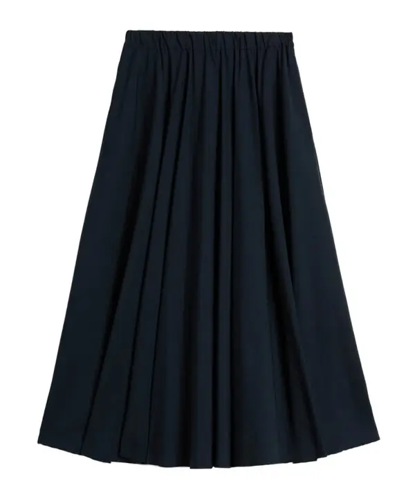 Aspesi Stretch Poplin Midi Skirt - Black