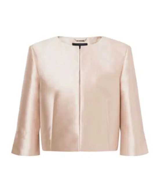 Alberta Ferretti Long Sleeve Round Neck Jacket