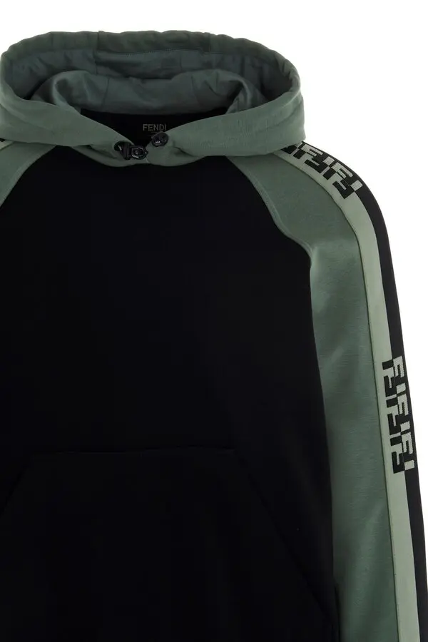 Fendi Ff Stripe Panelled Hoodie
