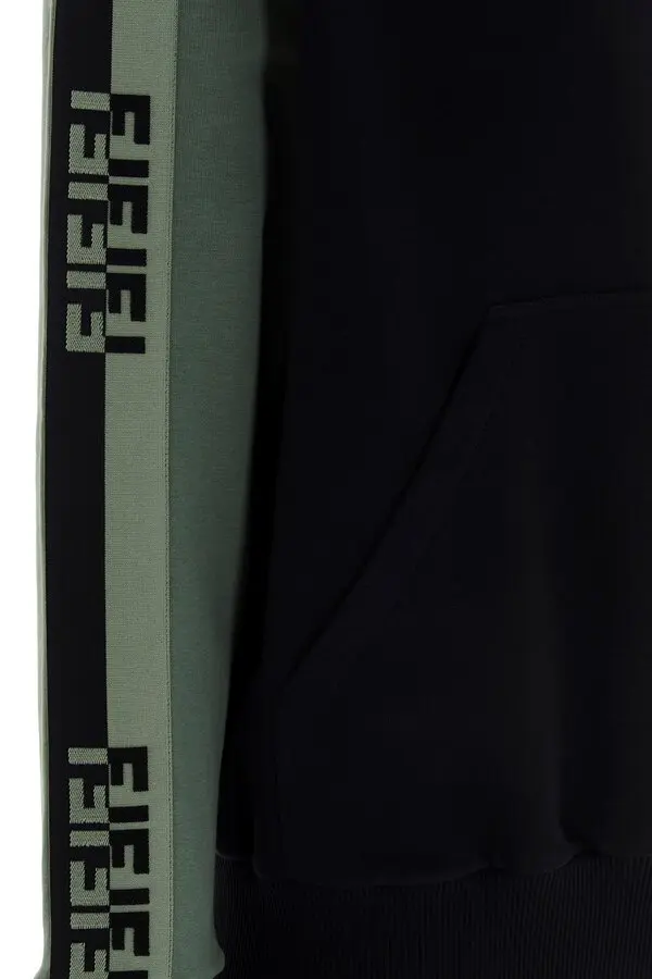 Fendi Ff Stripe Panelled Hoodie