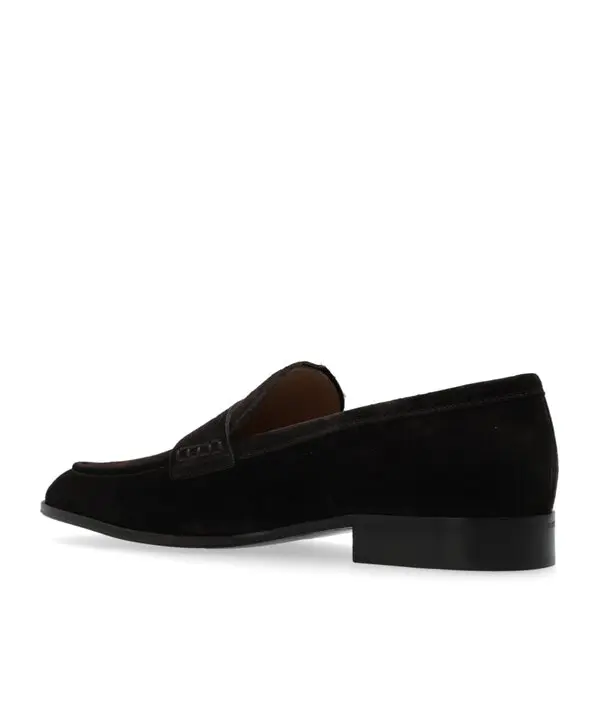 GIANVITO ROSSI Timeless Suede Loafers - Black