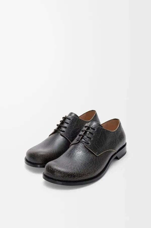 Loewe Campo Lace-up Derby Shoes - Black/beige