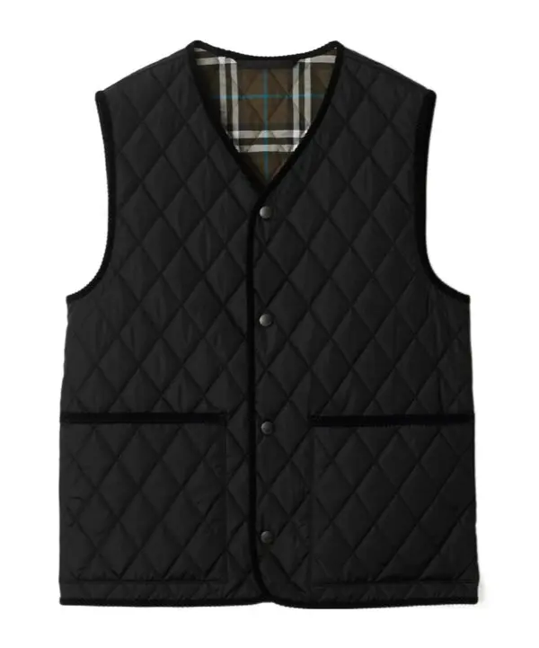 Burberry Quilted Sleeveless Gilet With Equestrian Knight Design