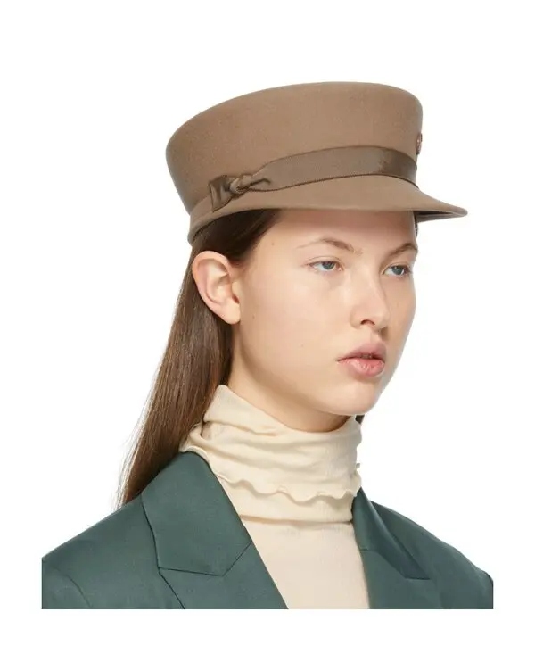 MAISON MICHEL Logo Felt Beret