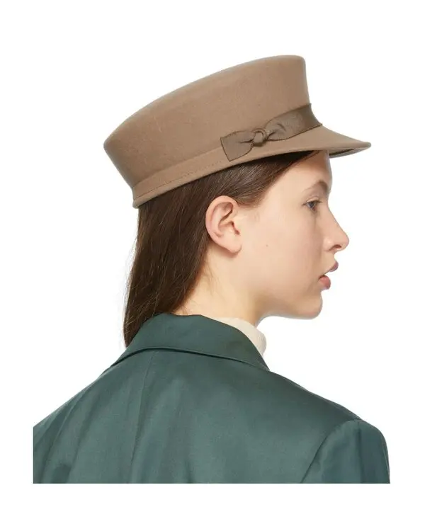 MAISON MICHEL Logo Felt Beret