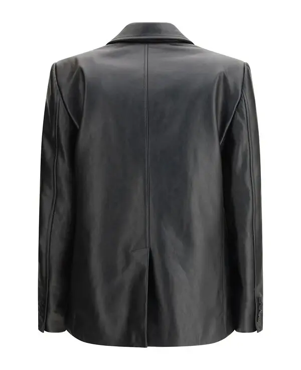 Balenciaga Single-breasted Leather Blazer