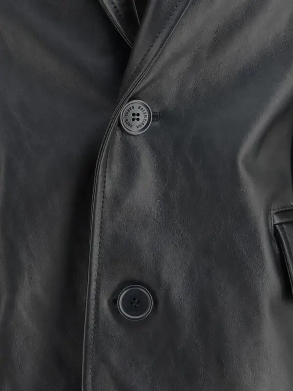 Balenciaga Single-breasted Leather Blazer